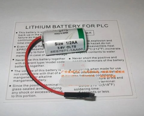Hot New Battery For Siemens S7-300 6es7971-1aa00-0aa0 3.6v Plc Lithium ...