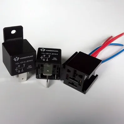 5 Sets Jd1912 80a Wide-leg High Current Relay Automotive Relays 12v 4 ...
