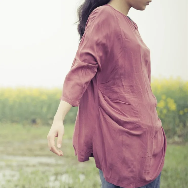 Half Sleeve O neck Loose T shirt Size Fits All Cuttanee Medium long ...