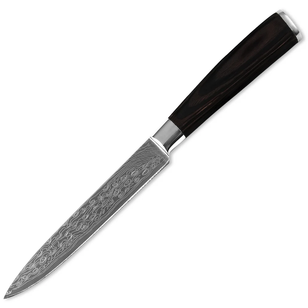 Sharp utility knife 5 inch kitchen knives 7CR17 stainless steel blade ...