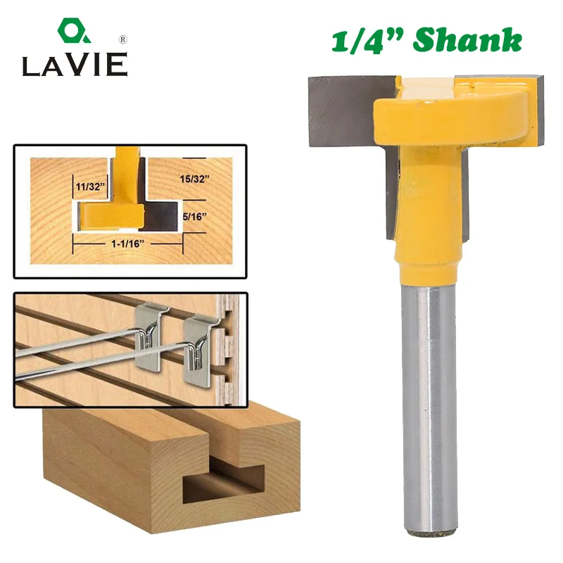 LAVIE 1pc 1/4 Inch 6.35mm T Slot Cutter Router Bit T Slotting Milling ...