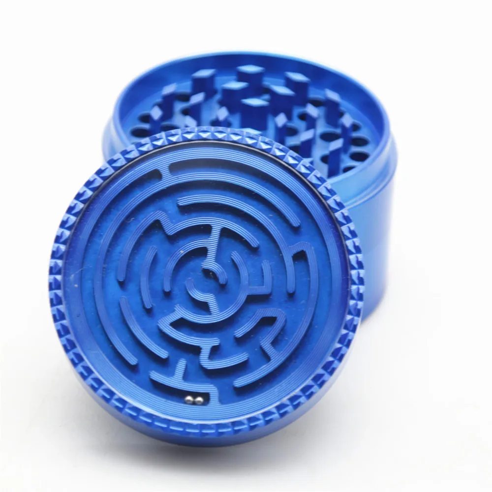 New Maze Toy Herb Grinder 63mm 2.5" 4 Layers Metal Zinc Alloy Crusher ...