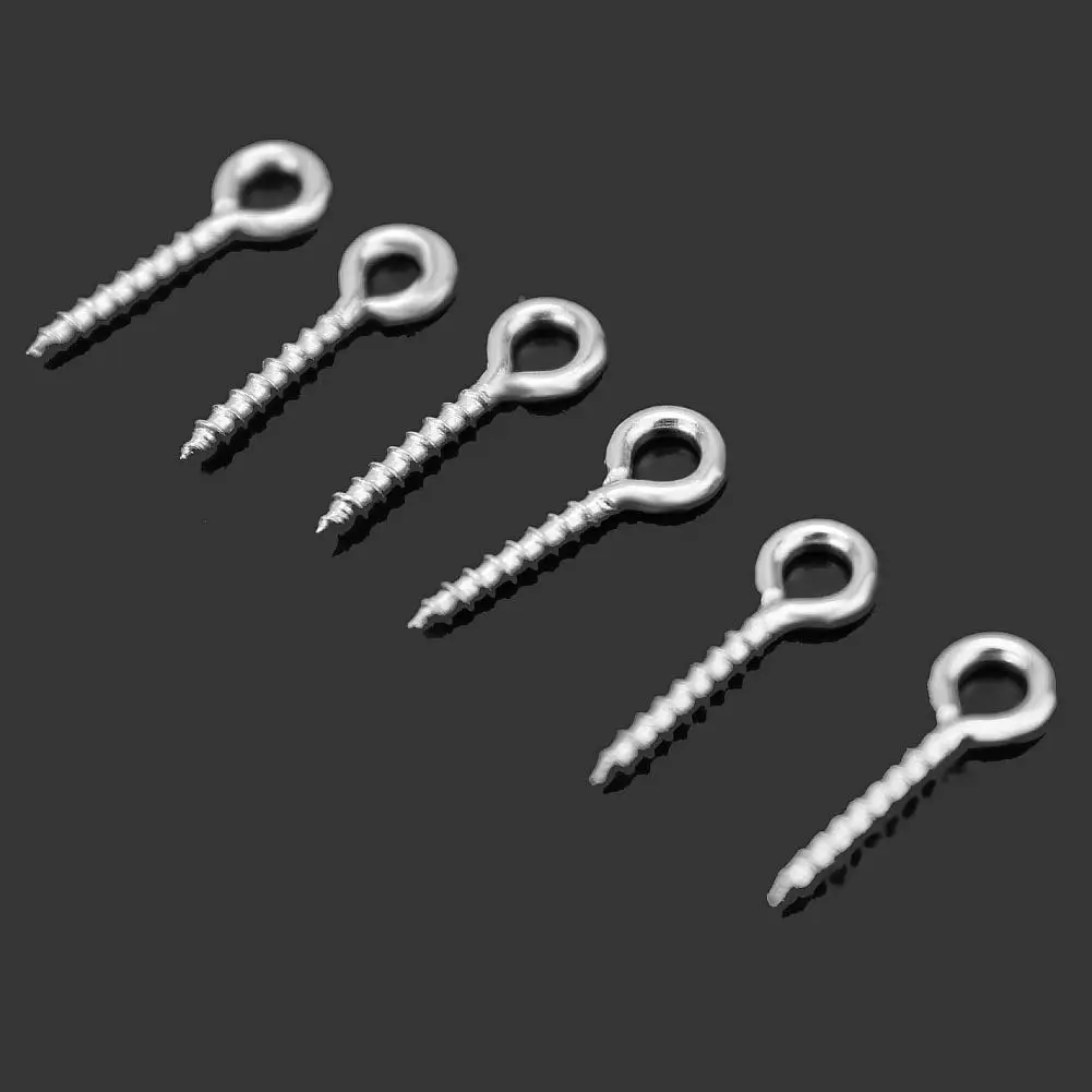 200pcs/Lot Small Mini Screw Threaded Eye Pins Bail Eyepins Hooks ...