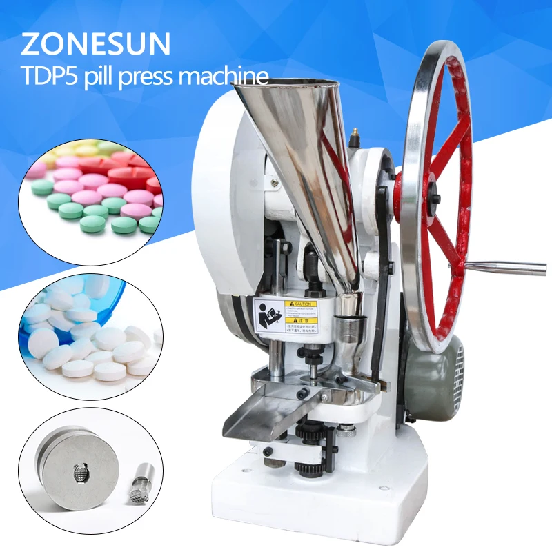 ZONESUN Single punch tablet press machine TDP5 pill press machine ...