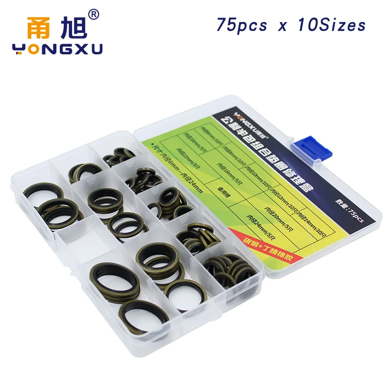 Washer Seal M6 M8 M10 M12 M14 M16 M18 M20 M22 M24 Bonded Washer Metal Rubber Oil Drain Plug ...