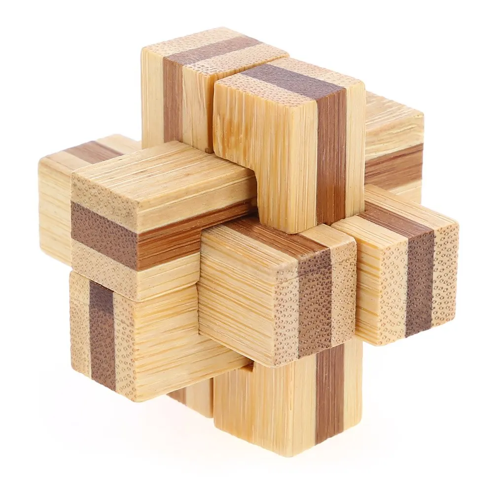 Unique Design 3D Interlocking Wooden Puzzle 6 Pieces Cross Wooden Burr Unique Design 3D Interlocking Wooden Puzzle 6 Pieces Cross Wooden Burr