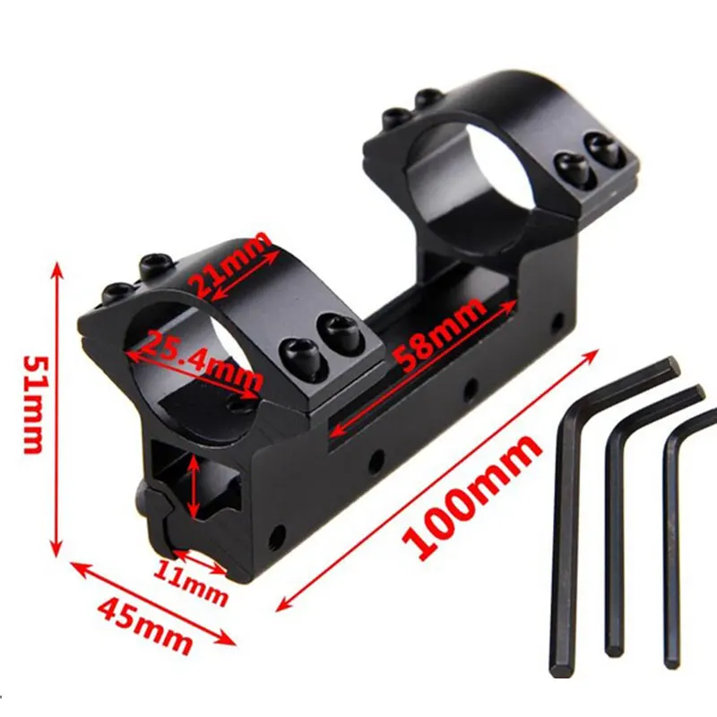 Tactical Scope Dovetail Mount Dual Rail High Low Wide Narrow Ring Rifle ...