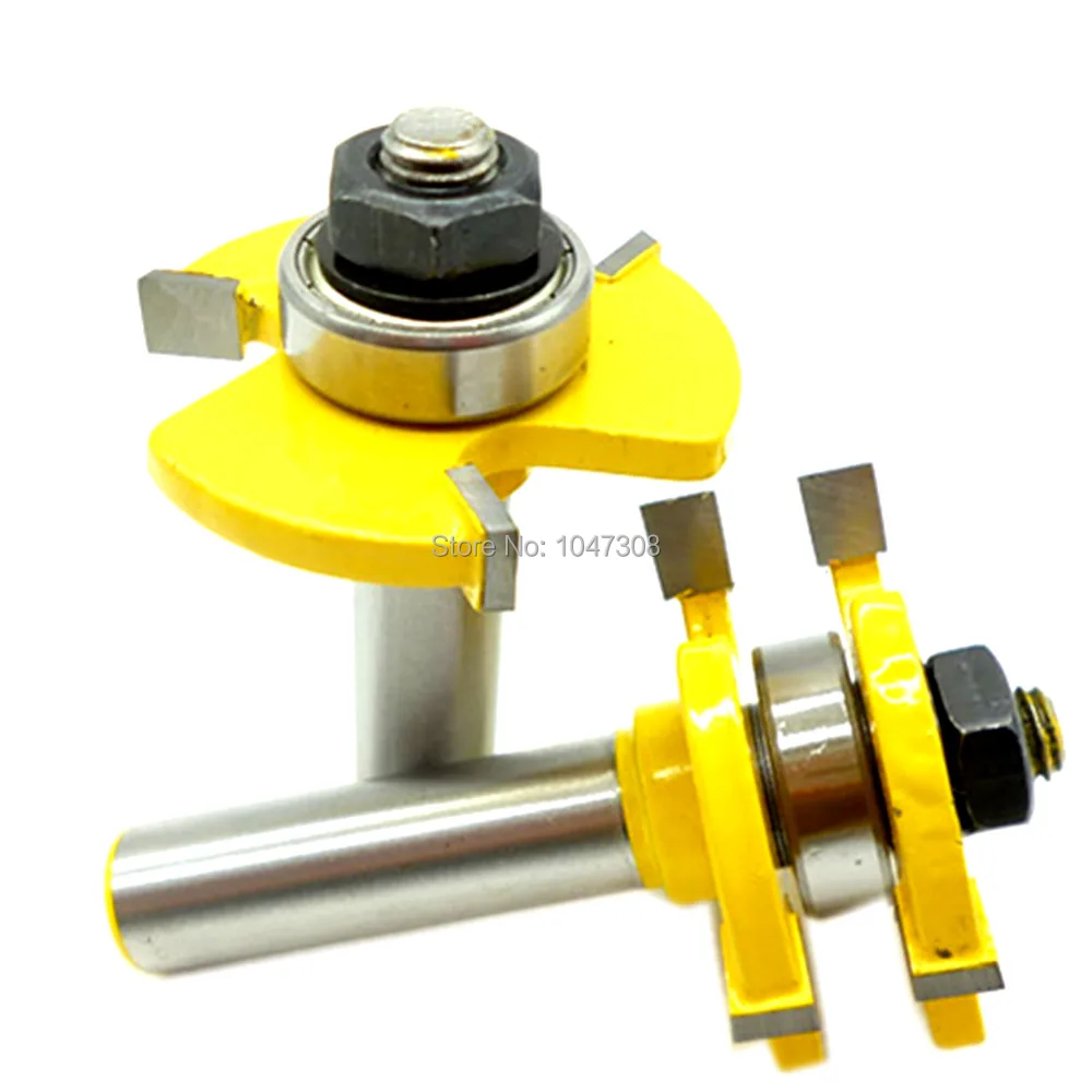 2pcs Matched Tongue Groove Router Bit 1/2" Shank Woodworking Milling ...