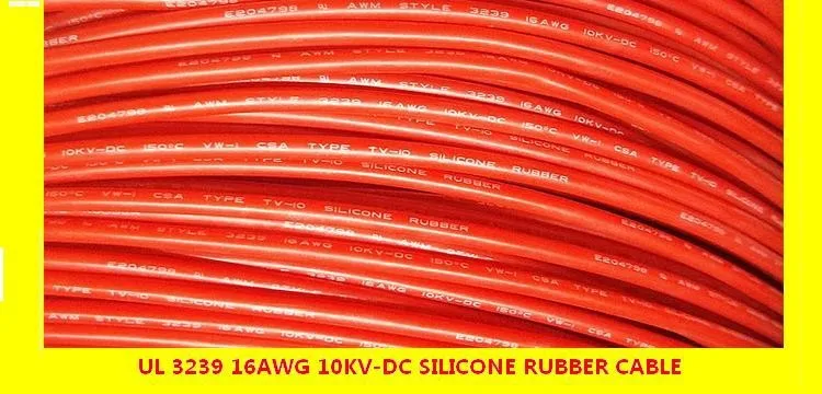 UL 3239 3KV, 6KV, 10KV 20KV DC 22AWG 20AWG 18AWG 16AWG, 65C ~ 200C 높은 ...