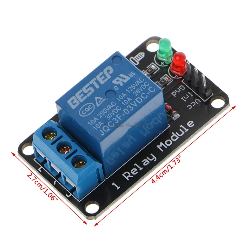 3V 1 Channel Relay Module with easy terminal connections