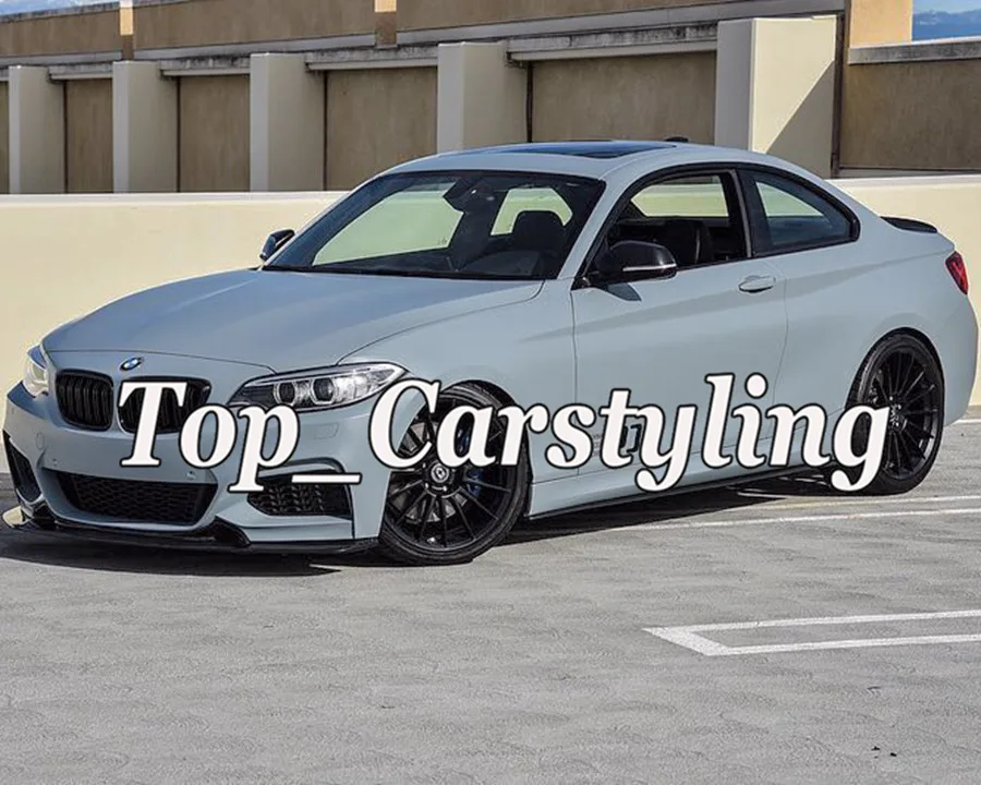Satin Cement Gray Vinyl Car Wrap Film With Air release Vehicle Wrapping ...