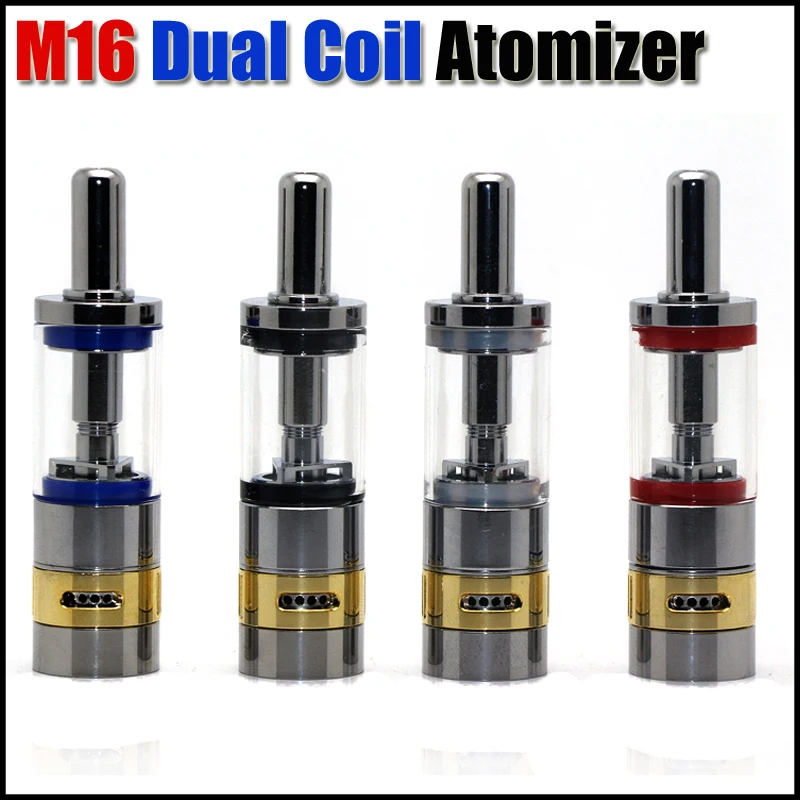 M16 Dual Coil Atomizer RDA RTA Airflow Control Vaporizer 510 Connector ...