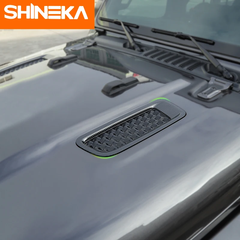 SHINEKA Car Stickers for Jeep Wrangler JL 2018+ Car Engine Hood Air AC ...