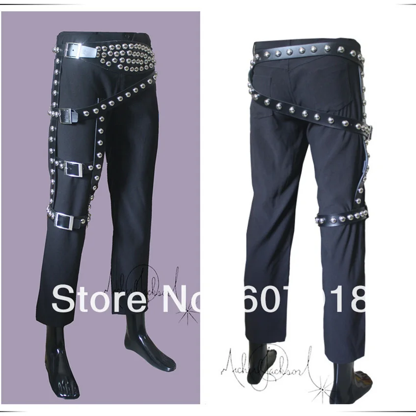 MJ-Michael-Jackson-BAD-JAM-cintur-n-de-pierna-cl-sico-Punk-remache-de ...