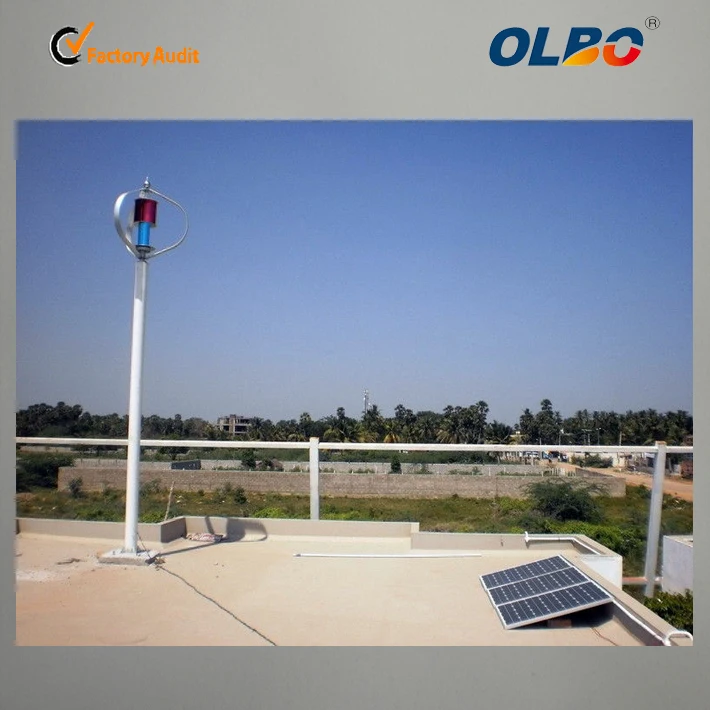 VAWT Rooftop Maglev Vertical Axis Wind Turbine 600w for Residential ...