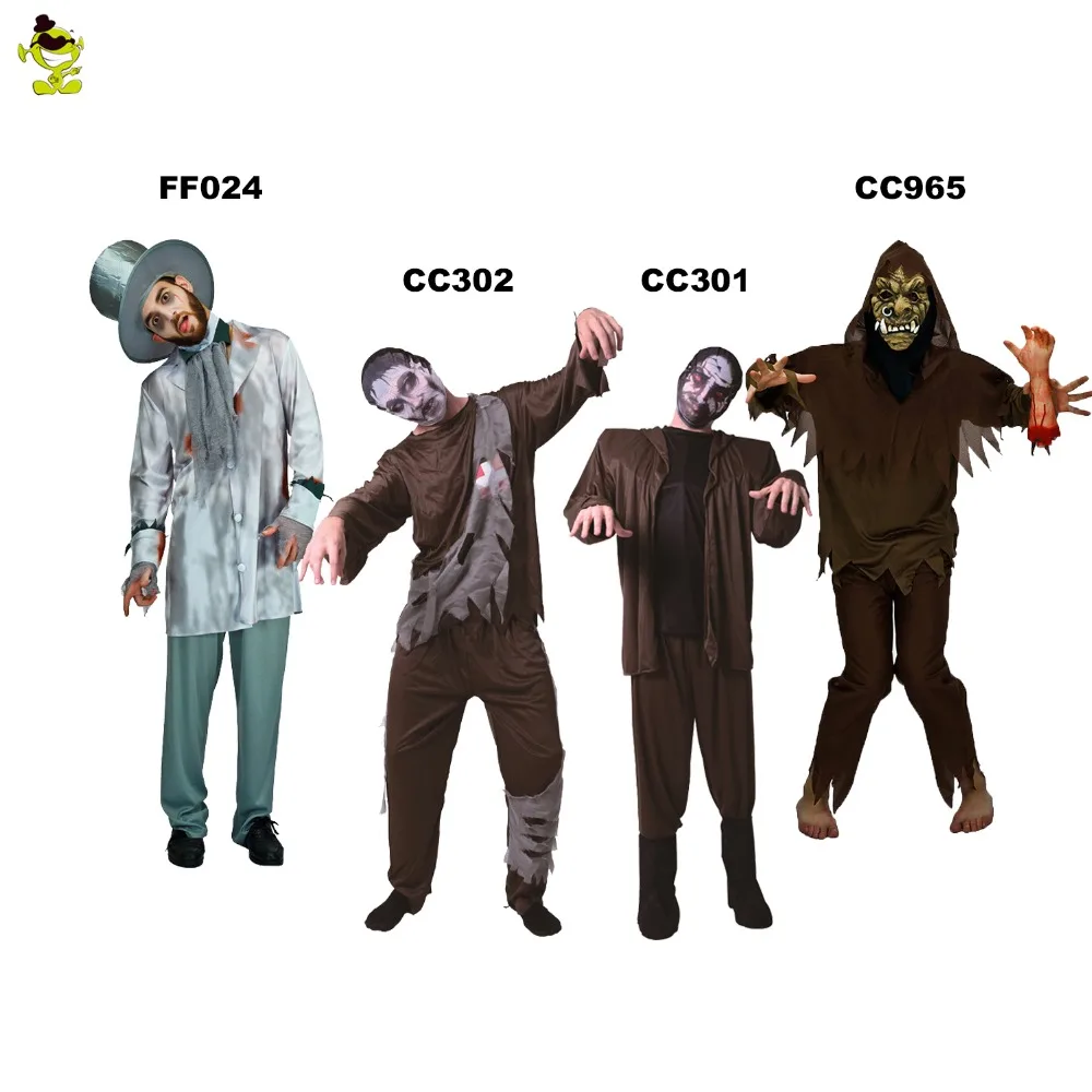 Purim Kostum Setan Zombie Pesta Pria Pakaian Cosplay Halloween Kostum ...