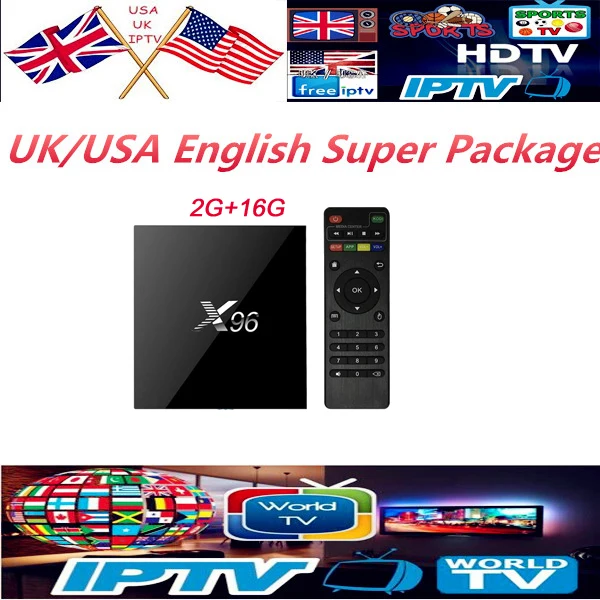 Boom x96 Smart Android TV Box2G +16G 4K English Iptv TV set box Arabic ...