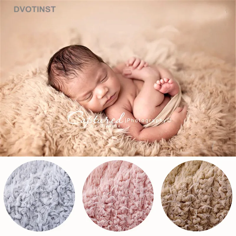 Dvotinst Newborn Photography Props Soft Plush Baby Background Blanket ...