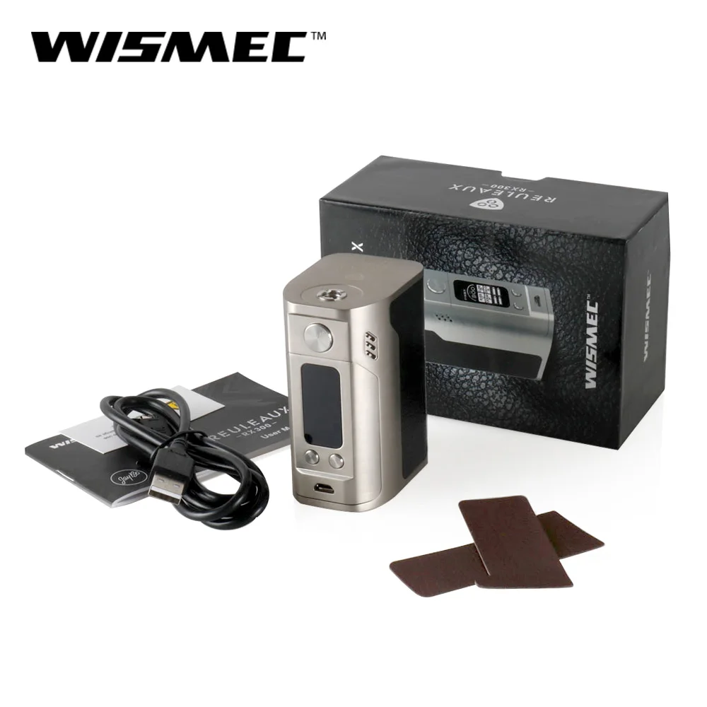 USA Warehouse Original WISMEC Reuleaux RX300 TC Box Mod Leather/Carbon ...