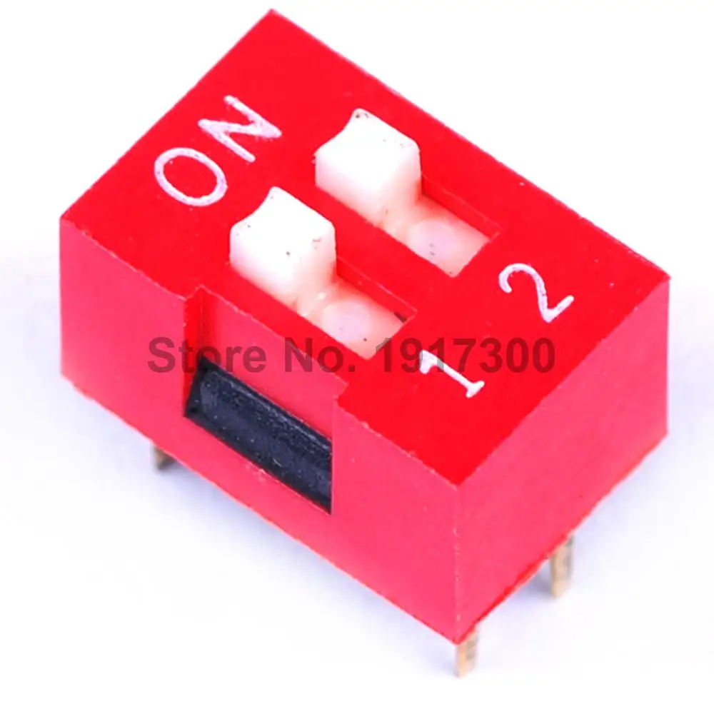50PCS 2P 2 Position DIP Switch 2.54mm Pitch 2 Row 4 Pin DIP Switch-in ...