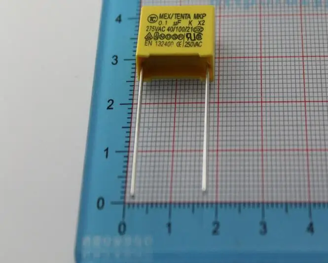 10PCS safety cap 275V 104K 0.1uf X2 safety capacitor 275V104K 15MM ...