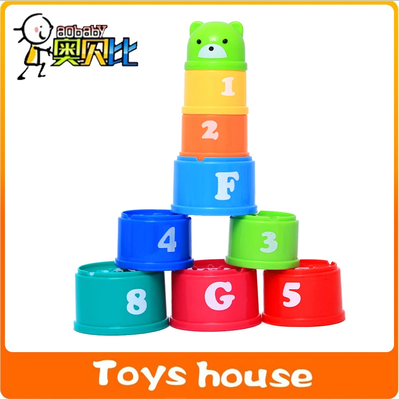 9pcs Stacking Stacks Cups educational toys 9 Stacking Stacks Nest Tower ...
