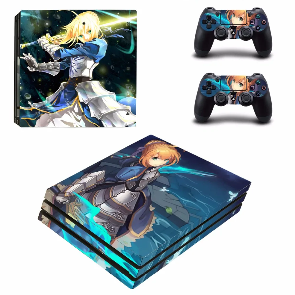 Anime Cute Girl Saber Ps4 Pro Skin Sticker Decal For Sony Playstation 4 ...