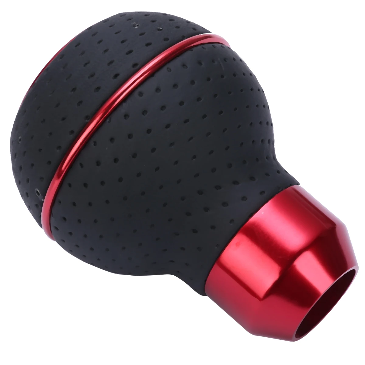 Universal 1 pc Aluminum 5 Speed Car Leather Manual Car Gear Stick Shift ...