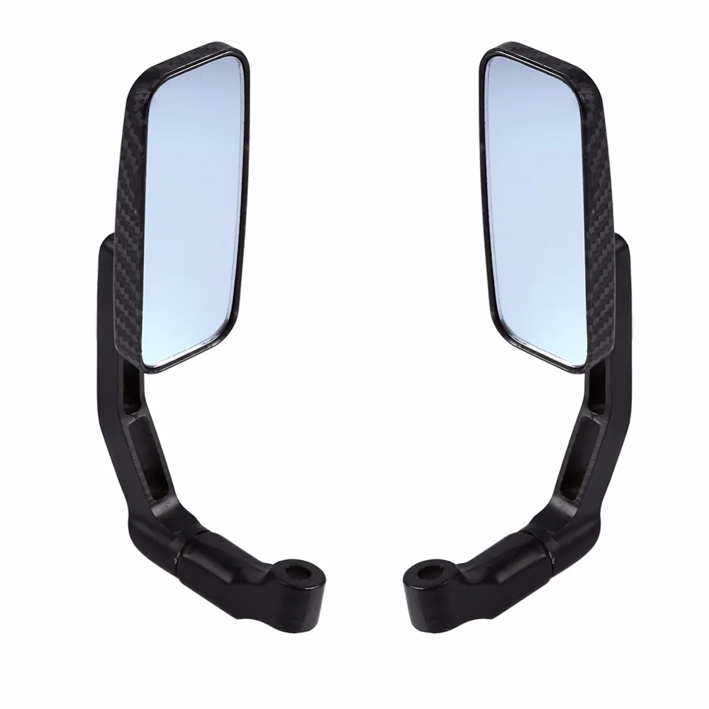 Car Styling 1 Pair Universal Motorcycle 360 Rotate Mirrors Rectangle