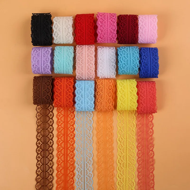 400yard 12 Colors Yard Bilateral Handicrafts Embroidered Net Lace Trim ...