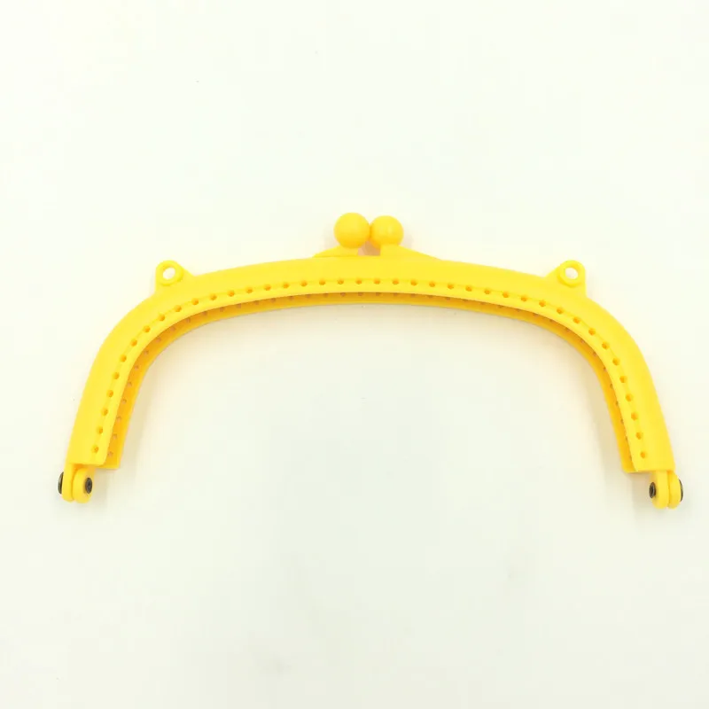 10Pcs Yellow Plastic Arch Frame Kiss Clasps Buckle Lock DIY Handbag ...