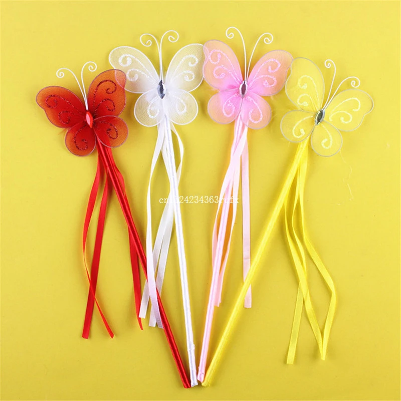 100pcs-Princess-Magic-Wand-Sticks-Butterfly-Fairy-Wands-Fancy-Dress ...