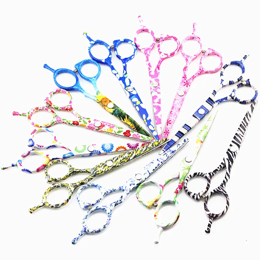 professional-Japan-440C-5-5-inch-color-grilled-paint-hair-scissors ...