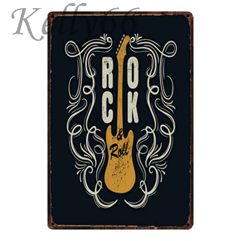 [ Kelly66 ] Rock Metal Sign Tin Poster Home Decor Bar Wall Art Painting ...