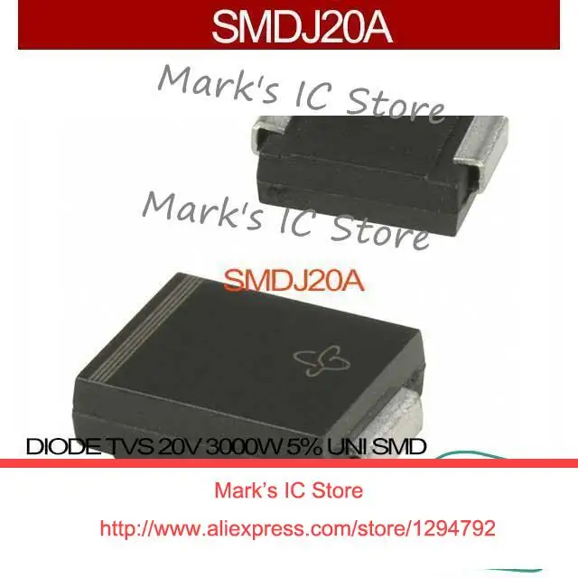 SMDJ20A 다이오드 tvs 20 볼트 3000 와트 5% 유니 smd SMDJ20 20 SMDJ2 20a smdj 20a ...
