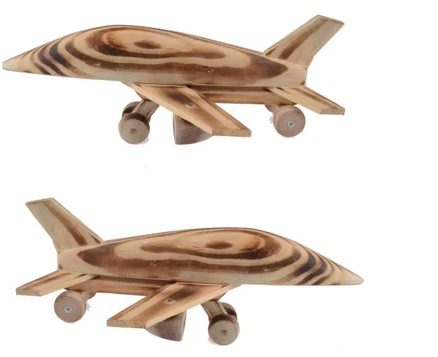 1pc/pack Children wooden plane model toys/ Kids wood 26cm long aviation ...