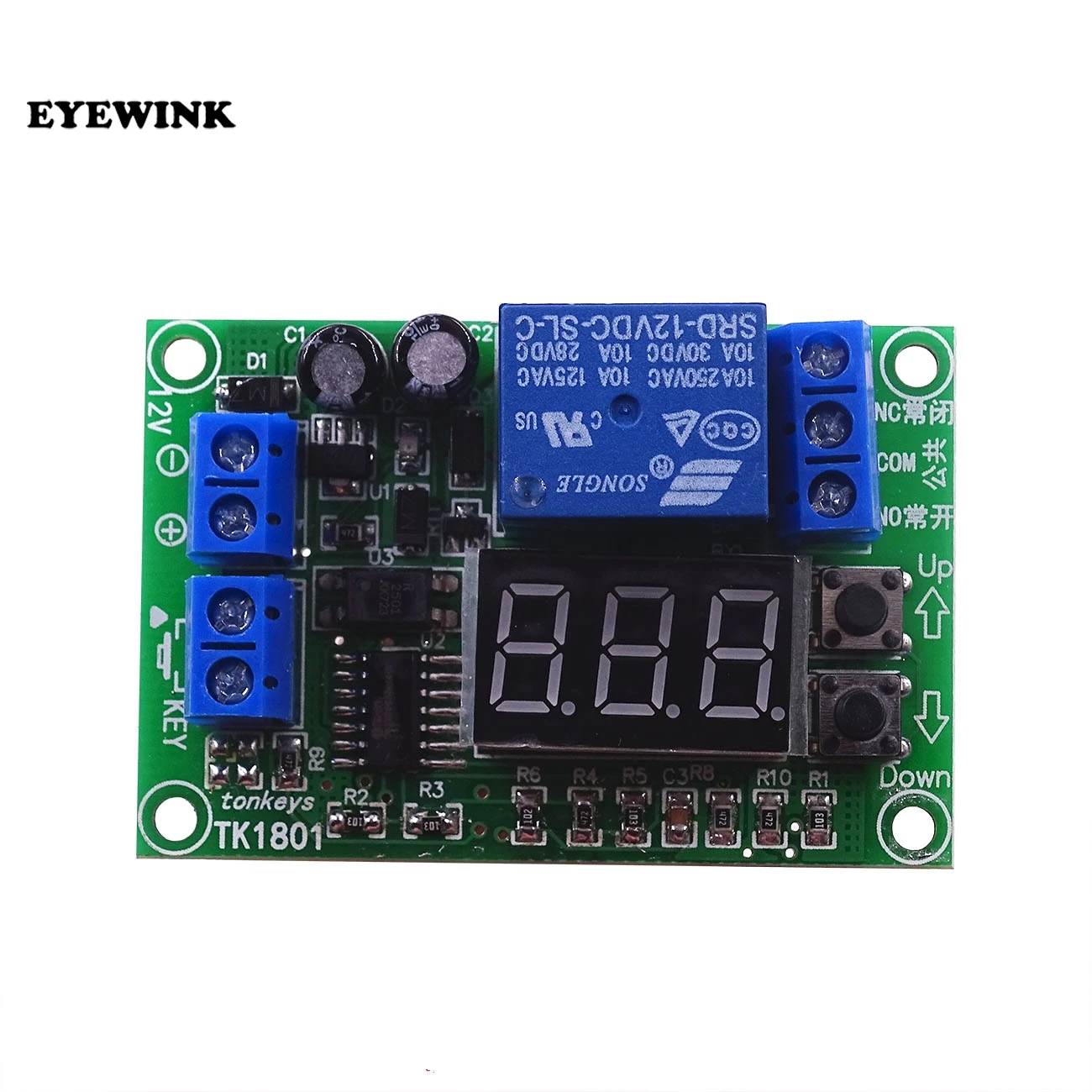 Dc 12v Led 3-digit Display Time Relay Module Triggers Start Countdown Stop Dynamic Display ...