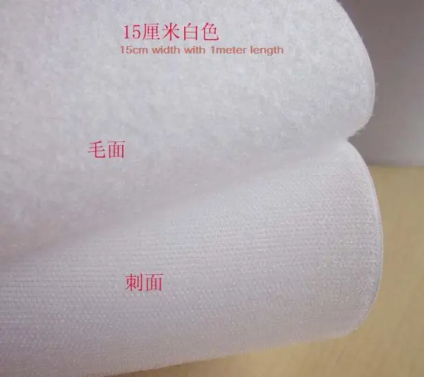 15Cm-X-1M-Pasang-Hook-Loop-Pita-Pengikat-untuk-Pakaian-Putih-Hitam-Pita ...