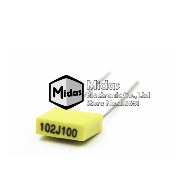 [Kehao] 무료 배송 10 pcs/lot 1NJ100 102J100 100 볼트 102j) 1nf 5% 핀 폭 5 미리메터 ...