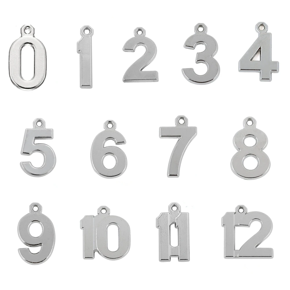 Aliexpress.com : Buy 0 12 Numbers Charms to Choose From Antique Silver ...