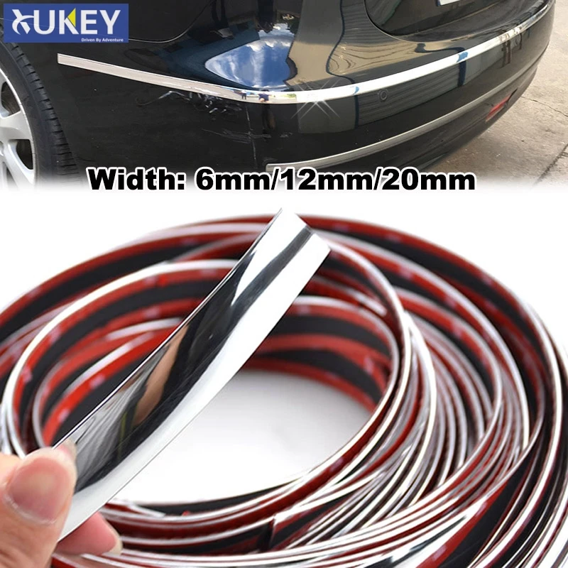 6-12-20mm-Car-Styling-Chrome-Decorative-Strips-Front-Rear-Fog-Light ...