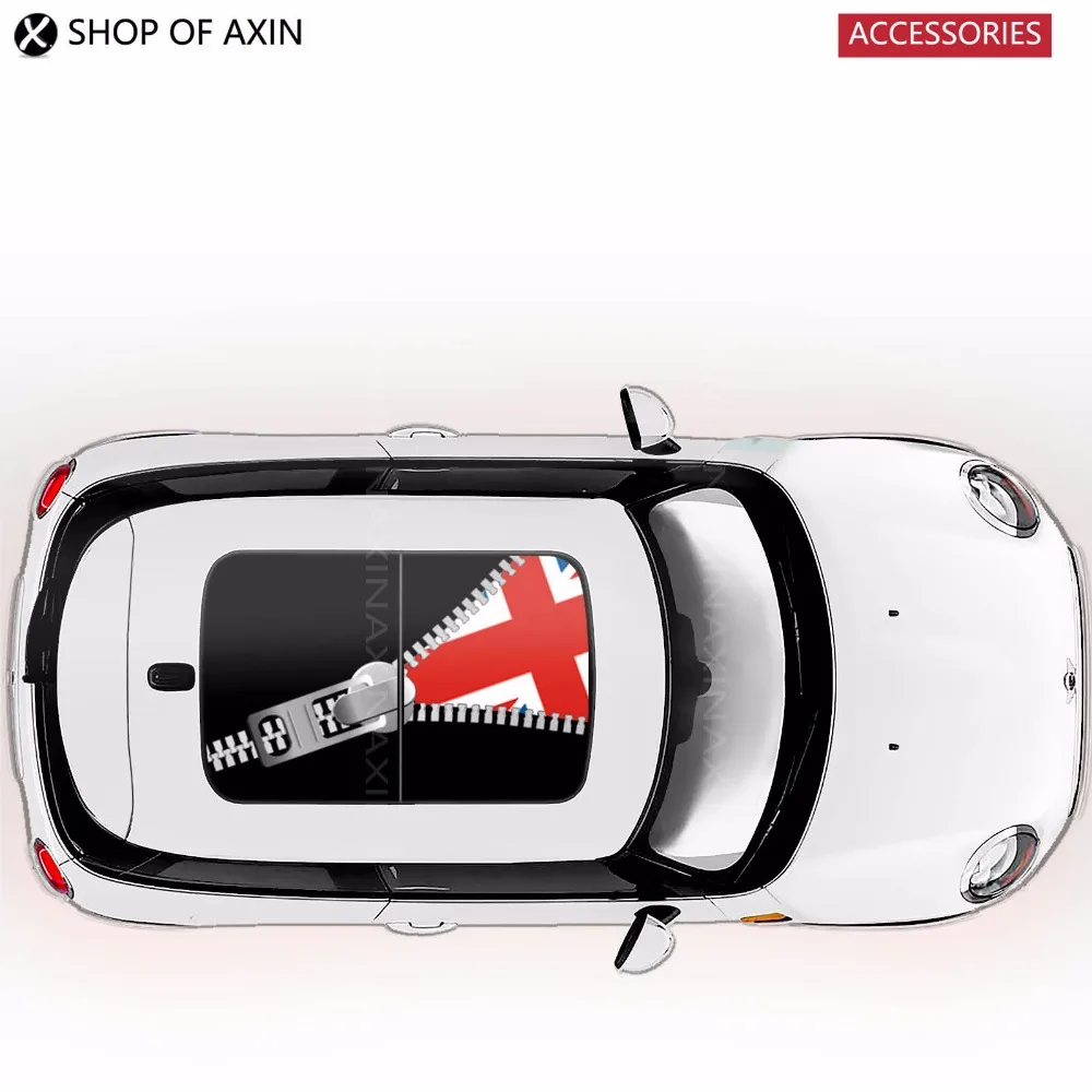 Mini Sunroof Sticker Graphics Oblique Uk Flag For Mini Cooper Clubman ...