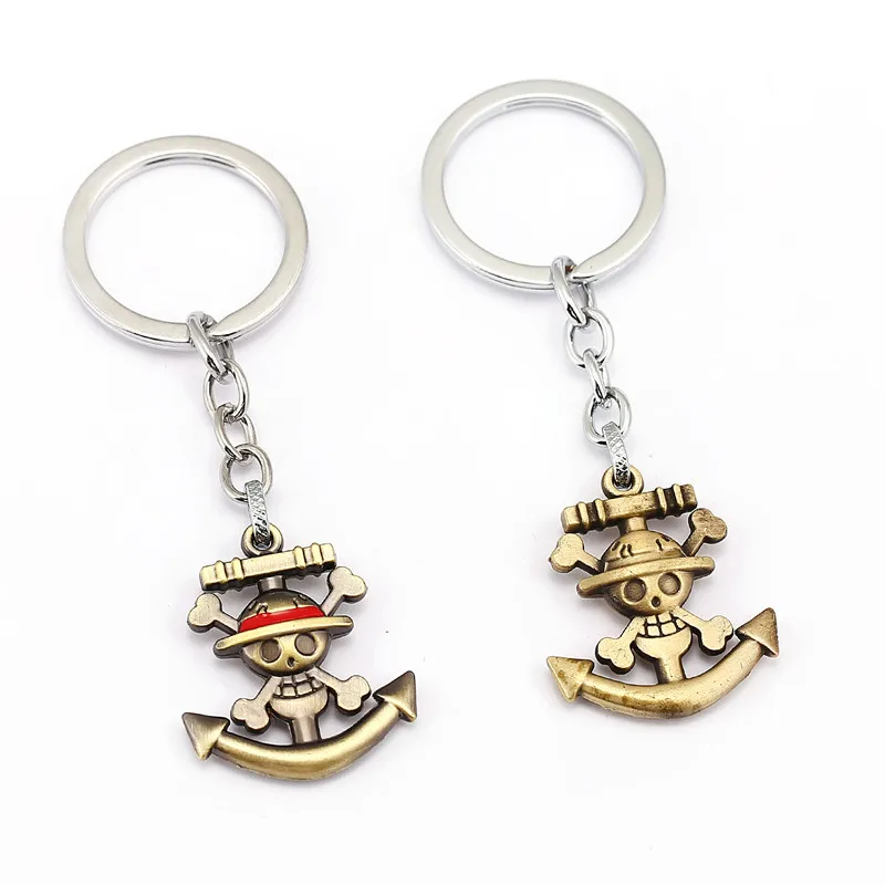3 Colors One Piece Luffy Skull Pendants Keychain | One piece ...