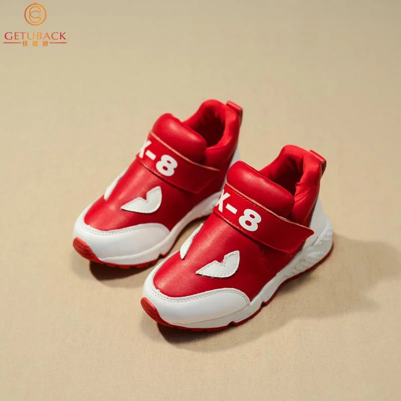 2017 Autumn Boys Leather Sports Shoes Children Brand Print Little ...