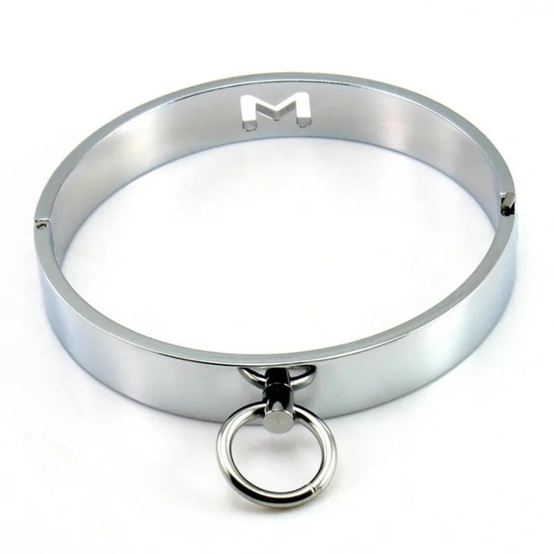Buy New 12cm Dia Bdsm Toys Female Stainless Steel Metal Neck Collar Sex Slave