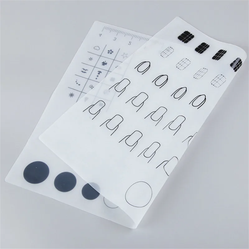 3PCS-Nail-Art-Silicone-Mat-For-Stamping-Reverse-StampingClear-Silicone ...