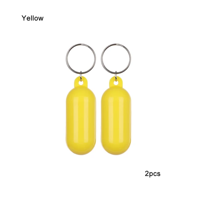 1/2PCS Plastic PS+Metal Floating Key Ring Kayak Keychain Buoyant ...