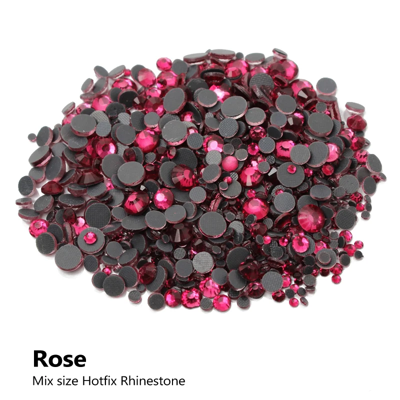 Hotfix-Rhinestones-Rose-stones-Mixed-sizes-SS6-10-16-20-30-2000pcs-lot ...