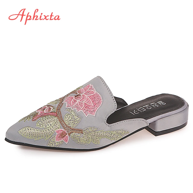 Aphixta-Large-Size-34-42-Pointed-Toe-Slippers-Embroidery-Shoes-Women ...