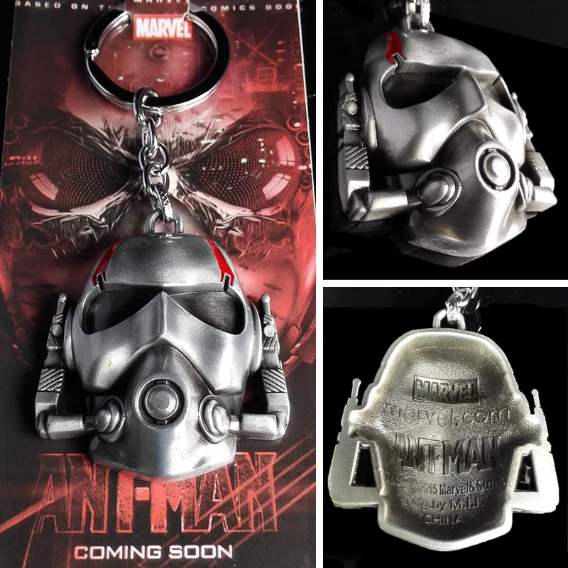 Marvel Comics Ant Man The Helmet 3D Silver 5cm Metal Keychain Keyring ...